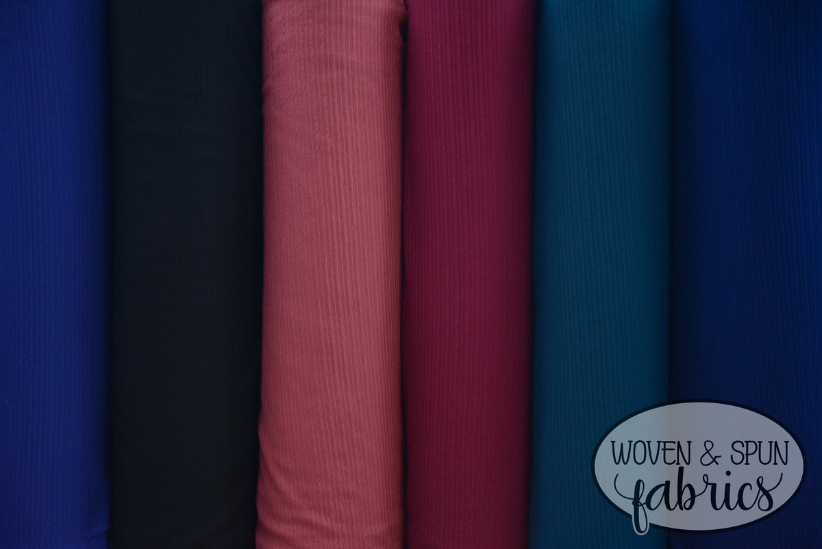 Cameron Textured Knit - Spectrum Blue – Woven & Spun Fabrics